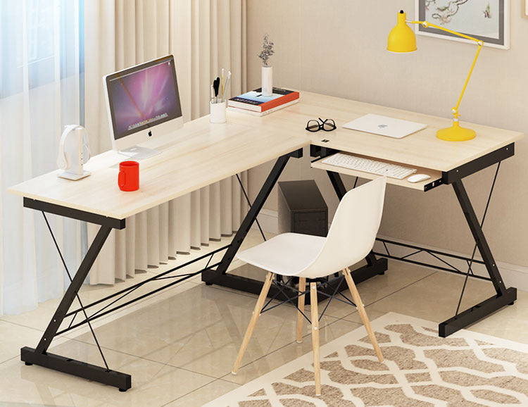 Oracle Corner Computer Desk Office Double Workstation (White Oak ...