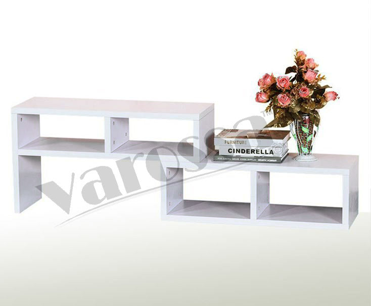Varossa 2 In 1 Multifunctional Adjustable TV Cabinet Display Shelf (WH ...